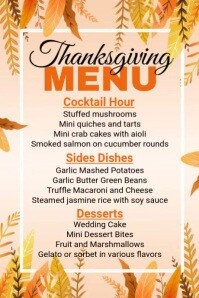 Thanksgiving Menu Ads Template | PosterMyWall