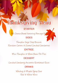 Thanksgiving Menu Template | PosterMyWall