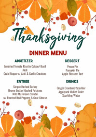 Thanksgiving Menu Template | PosterMyWall