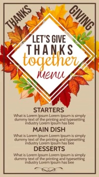 Thanksgiving Menu flyer Template | PosterMyWall