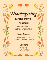 thanksgiving menu template | PosterMyWall