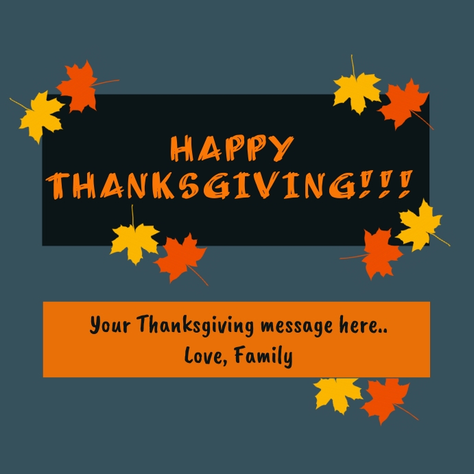 Thanksgiving Message Template | PosterMyWall