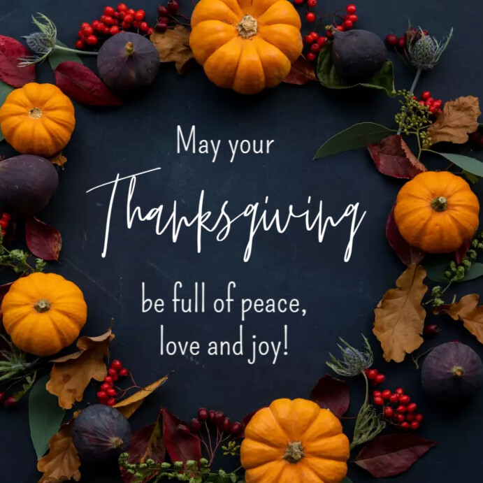 Plantilla de Thanksgiving message template | PosterMyWall