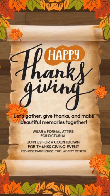 Thanksgiving Open House Invitation Template | PosterMyWall