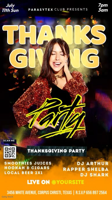 Thanksgiving Party Ads Template | PosterMyWall