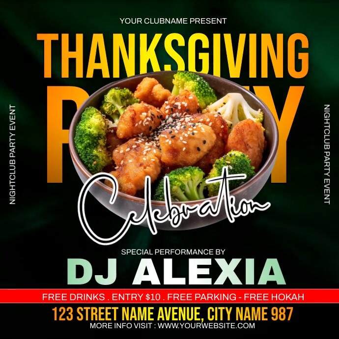 Modèle Thanksgiving Party Celebration | PosterMyWall