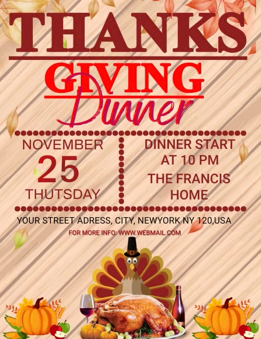 thanksgiving party Template | PosterMyWall