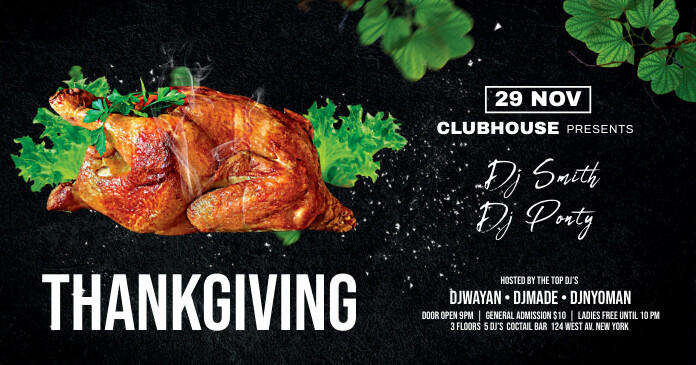 THANKSGIVING PARTY Template | PosterMyWall