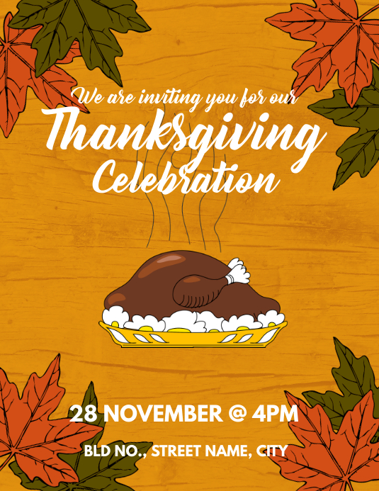 Thanksgiving party Template | PosterMyWall