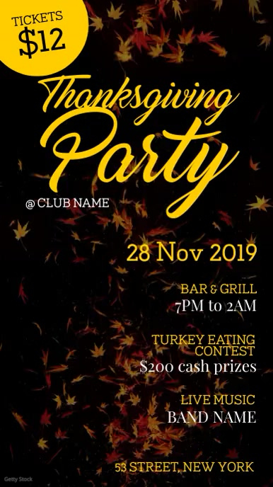 Thanksgiving party Template | PosterMyWall