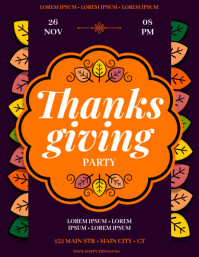 THANKSGIVING PARTY POSTER Template | PosterMyWall