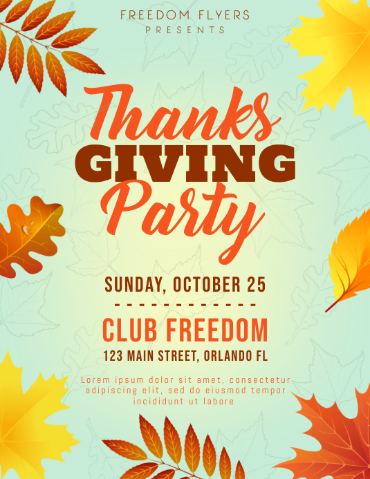 Copy of Thanksgiving Party Flyer | PosterMyWall