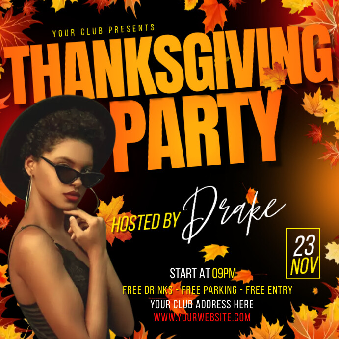 Plantilla de Thanksgiving party flyer | PosterMyWall