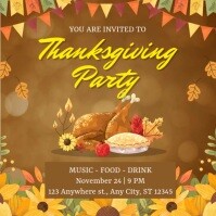 Thanksgiving Party Invitation Template | PosterMyWall