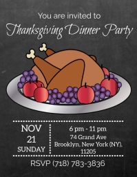 thanksgiving party Template | PosterMyWall