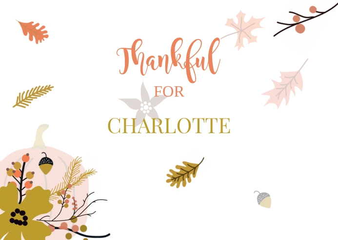 Thanksgiving place card Template | PosterMyWall