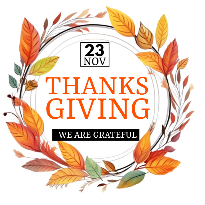 Plantilla de thanksgiving post | PosterMyWall