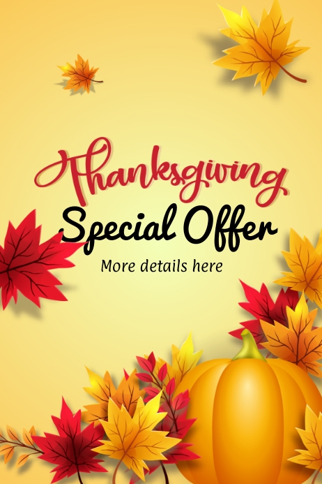 Thanksgiving Poster Template | PosterMyWall