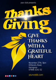 Happy Thanksgiving Poster Template | PosterMyWall