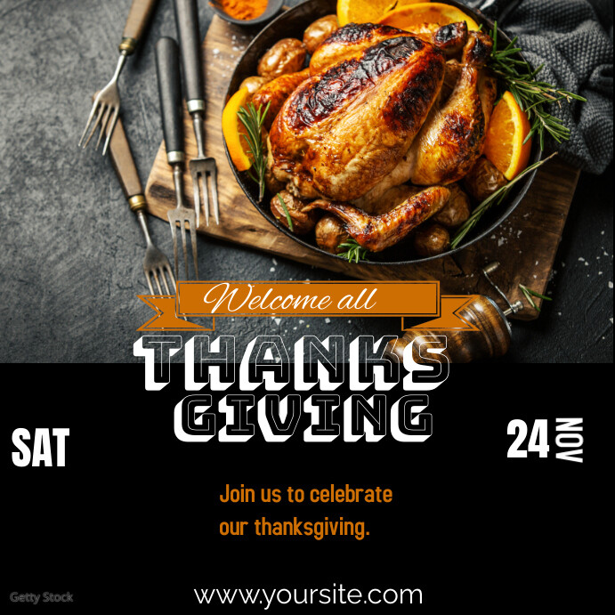 Thanksgiving poster Template | PosterMyWall