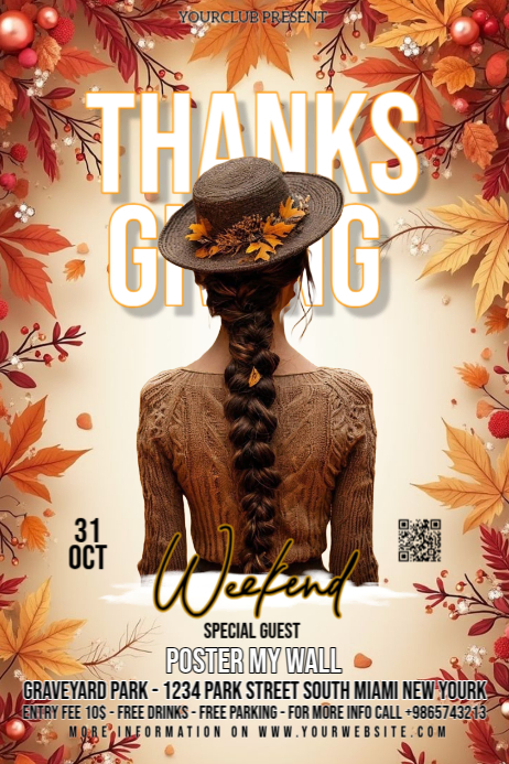 thanksgiving poster Template | PosterMyWall