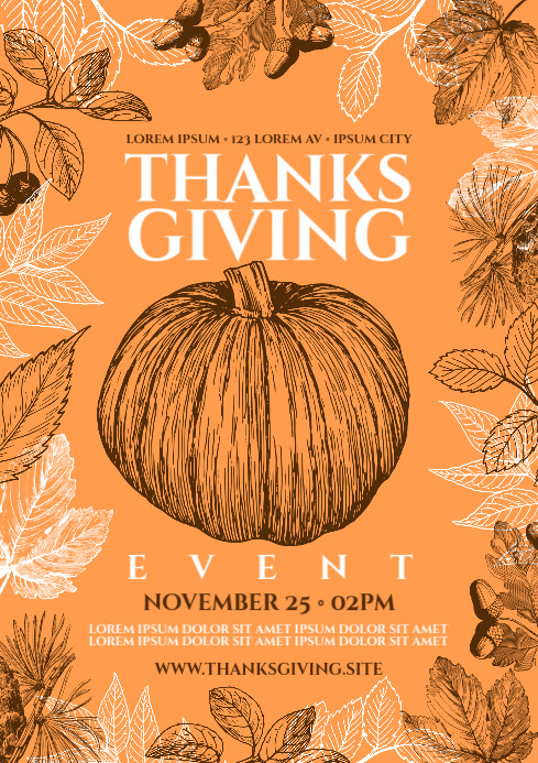 THANKSGIVING POSTER Template | PosterMyWall