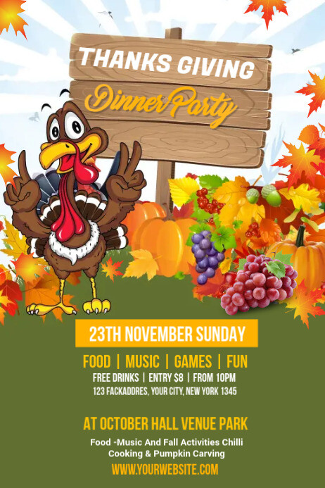 Copy of Thanksgiving Poster | PosterMyWall