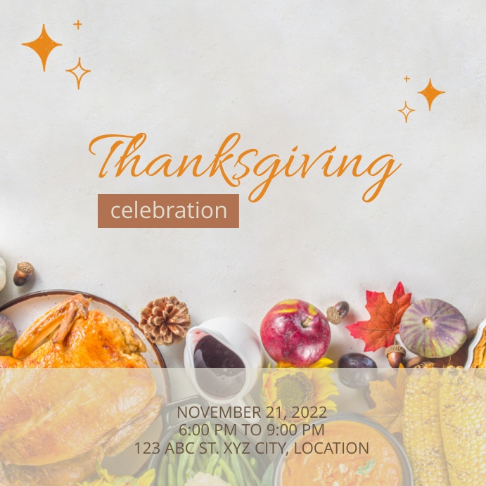 Thanksgiving Poster Template | PosterMyWall