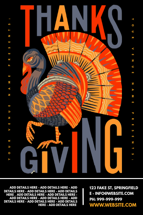 Thanksgiving Poster Template | PosterMyWall