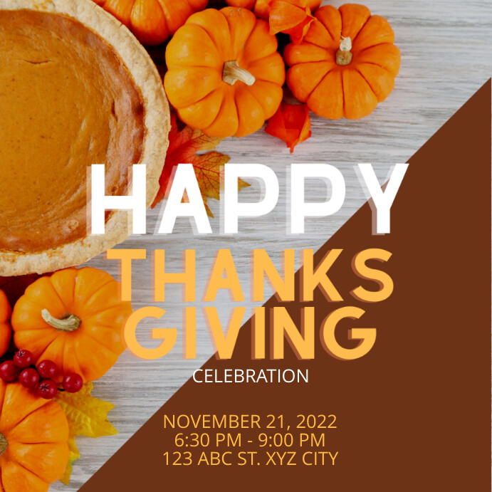Thanksgiving Poster Template | PosterMyWall