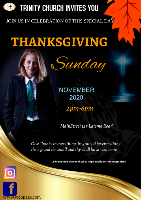 Thanksgiving poster Template | PosterMyWall