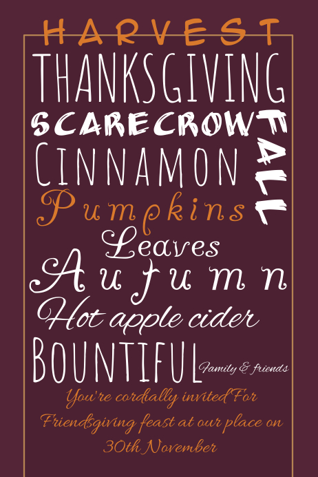 Thanksgiving template | PosterMyWall