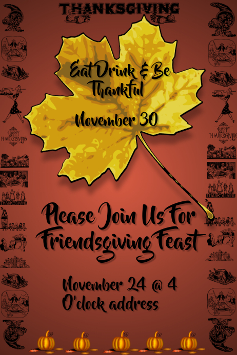 Thanksgiving poster | PosterMyWall