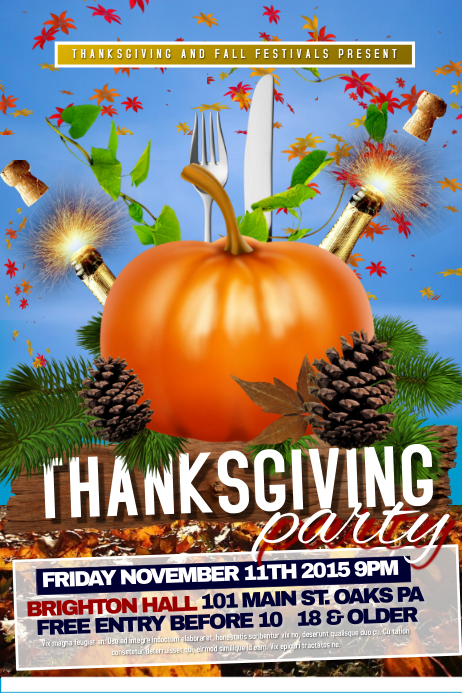 Thanksgiving Template | PosterMyWall
