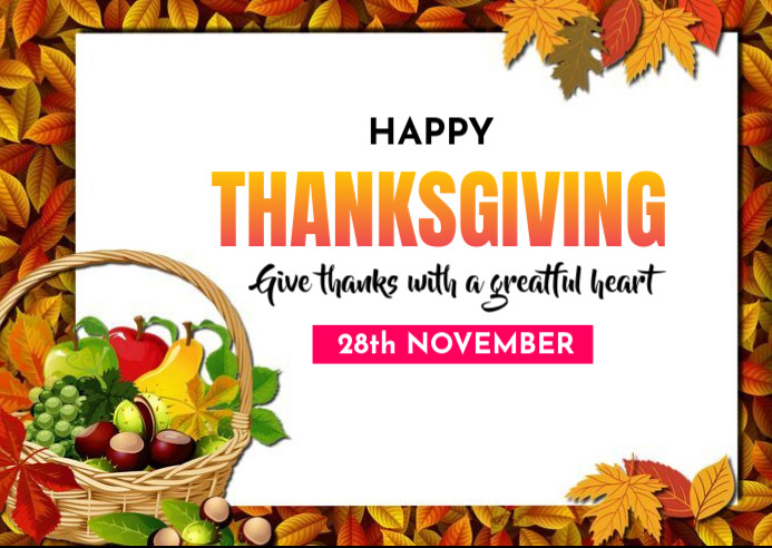 thanksgiving posters Template | PosterMyWall