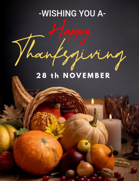 Thanksgiving posters Template | PosterMyWall