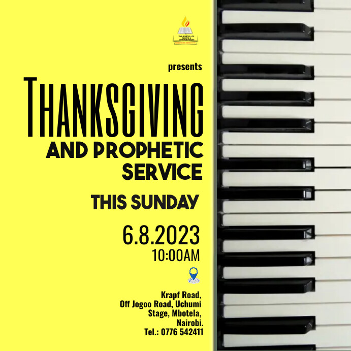 Copy of thanksgiving praise service | PosterMyWall