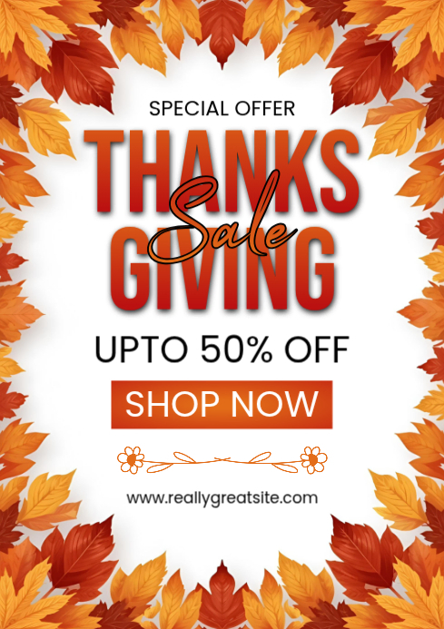 Thanksgiving Sale Ad Template | PosterMyWall