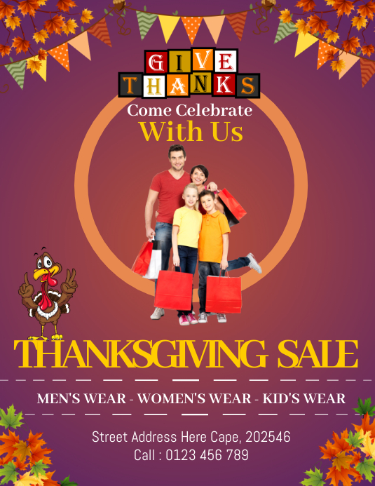 Thanksgiving sale Template | PosterMyWall