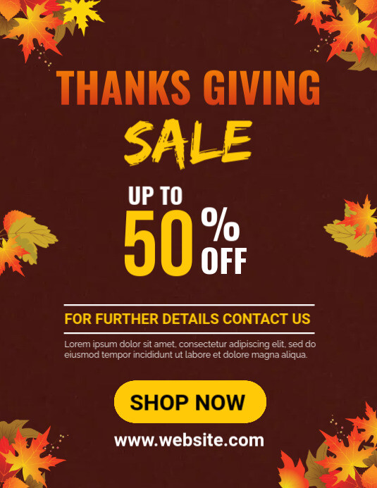 Thanksgiving sale Template | PosterMyWall