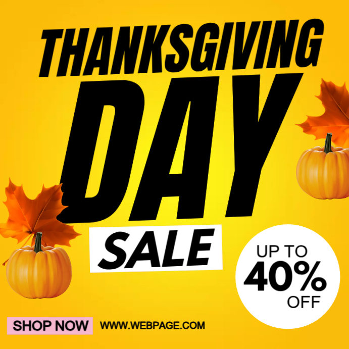 Thanksgiving Sale Template | PosterMyWall