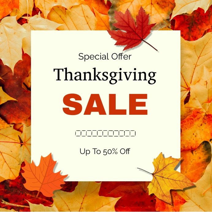 Thanksgiving Sale Template | PosterMyWall