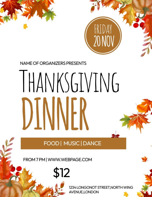 THANKSGIVING SALE Template | PosterMyWall