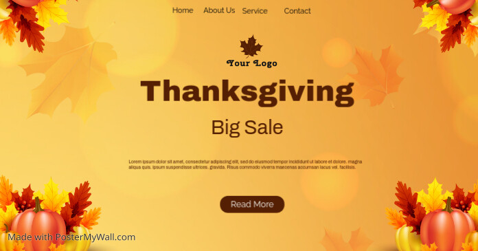 Thanksgiving Sale Digital Display Template | PosterMyWall