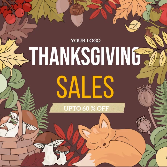 thanksgiving sale poster Template | PosterMyWall