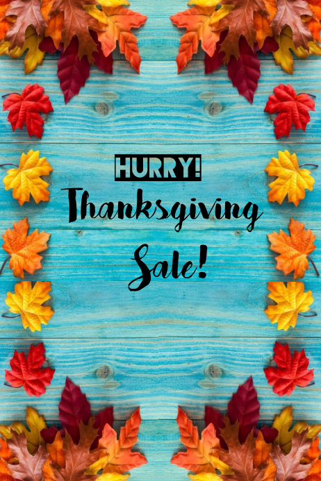 Thanksgiving Sale Poster Template | PosterMyWall