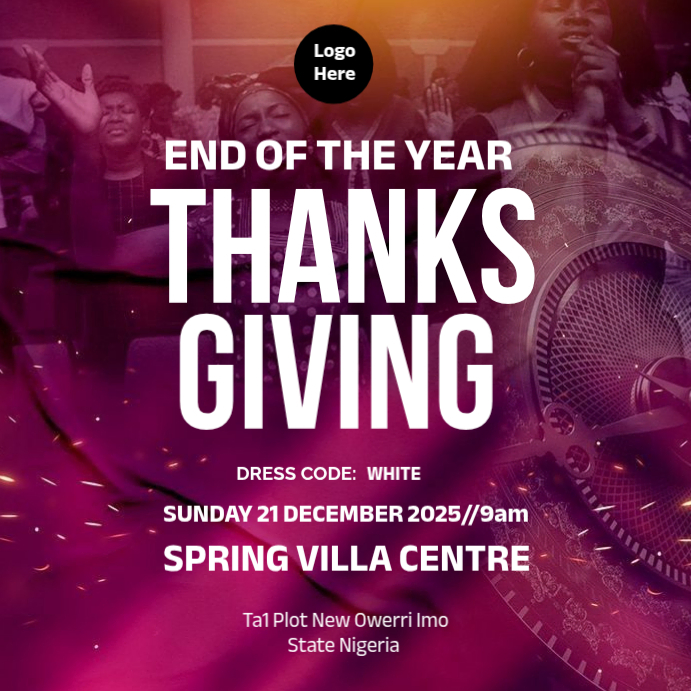 Plantilla de Thanksgiving service Church thanksgiving | PosterMyWall