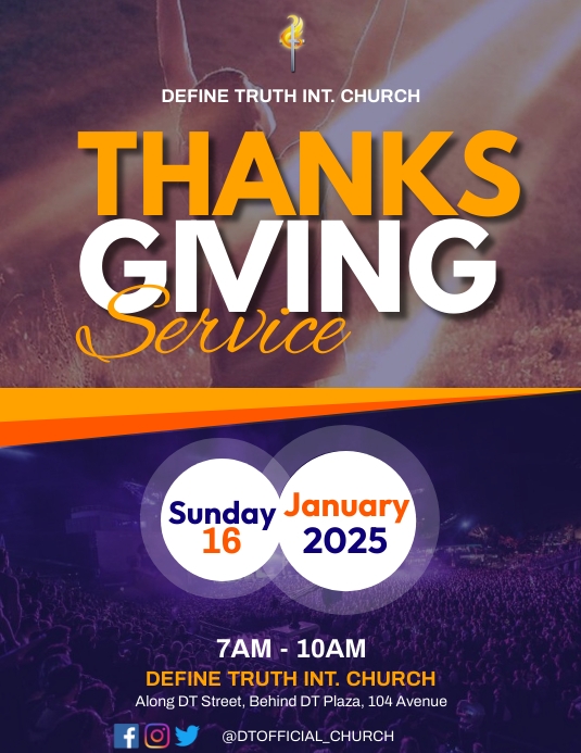 Thanksgiving service Template | PosterMyWall
