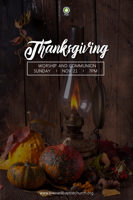 Thanksgiving service Template | PosterMyWall