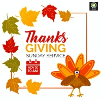 Thanksgiving service flyer Template | PosterMyWall